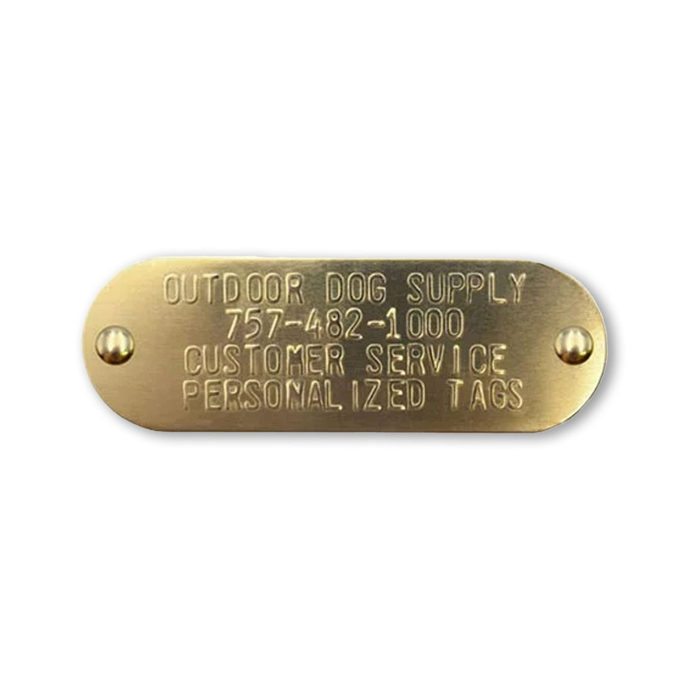 Custom 1" x 3" Raised Lettering Brass Dog Collar Name Tags – Outdoor ...