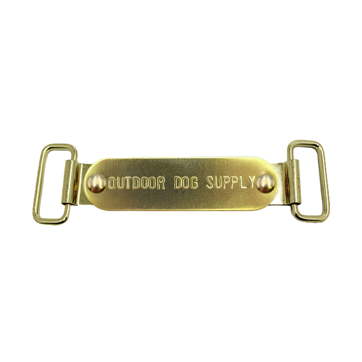 Custom 3/4" x 2 3/4" Raised Lettering Brass Dog Collar Name Tags with ...