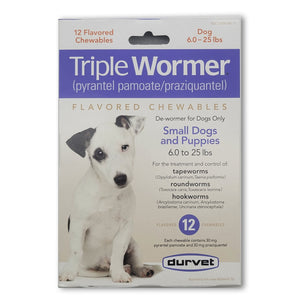 Durvet Triple Wormer for Puppies and Small Dogs 6 to 25 Pounds ...