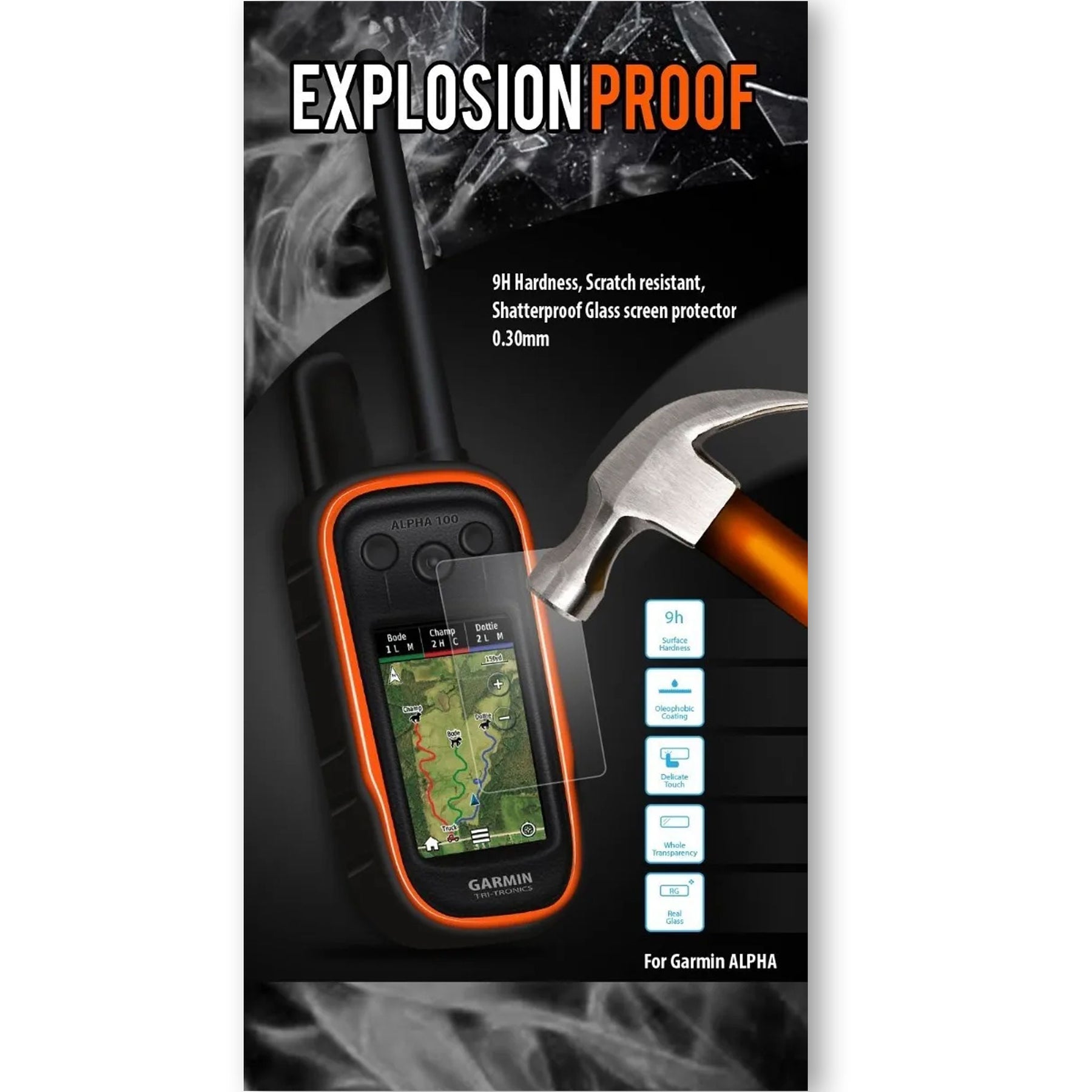Garmin Alpha 100 Explosion Proof Screen Protector Shield – Outdoor Dog ...